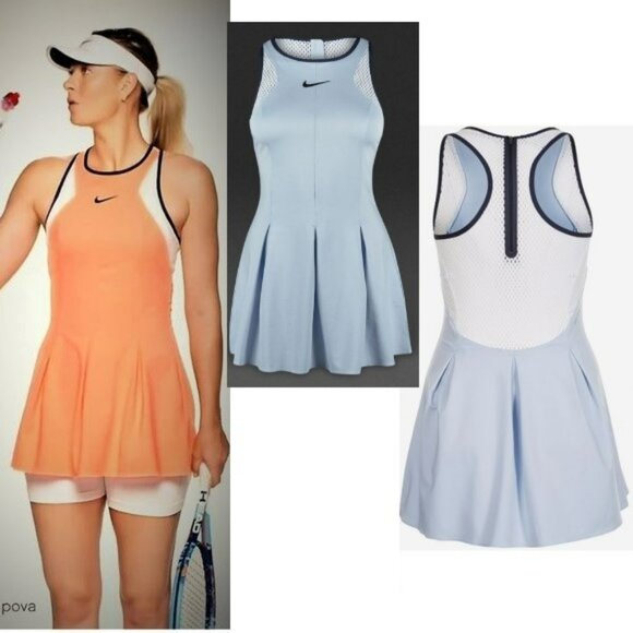 Nike | Dresses | Nwt Nike Maria Sharapova Blue Tennis Dress W Back ...